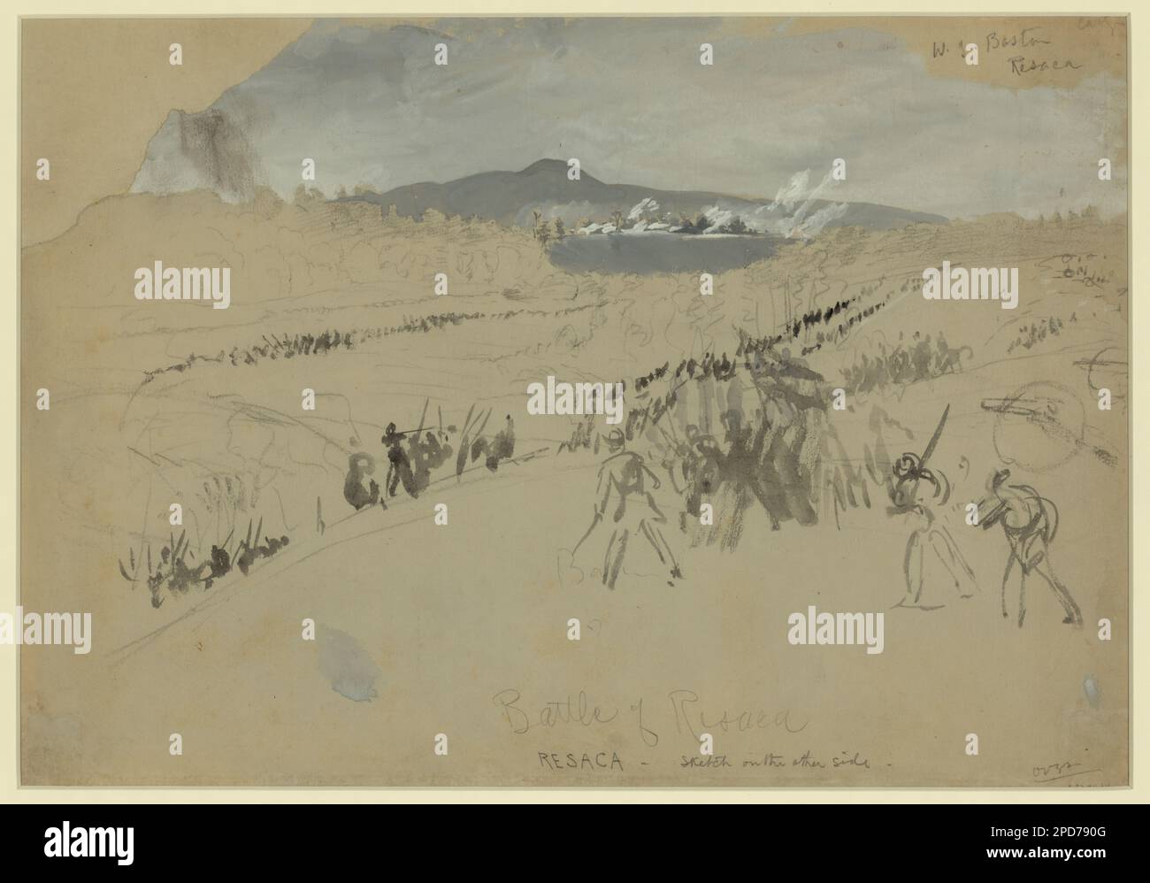 Battle of Resaca. Morgan collection of Civil War drawings. Resaca ...