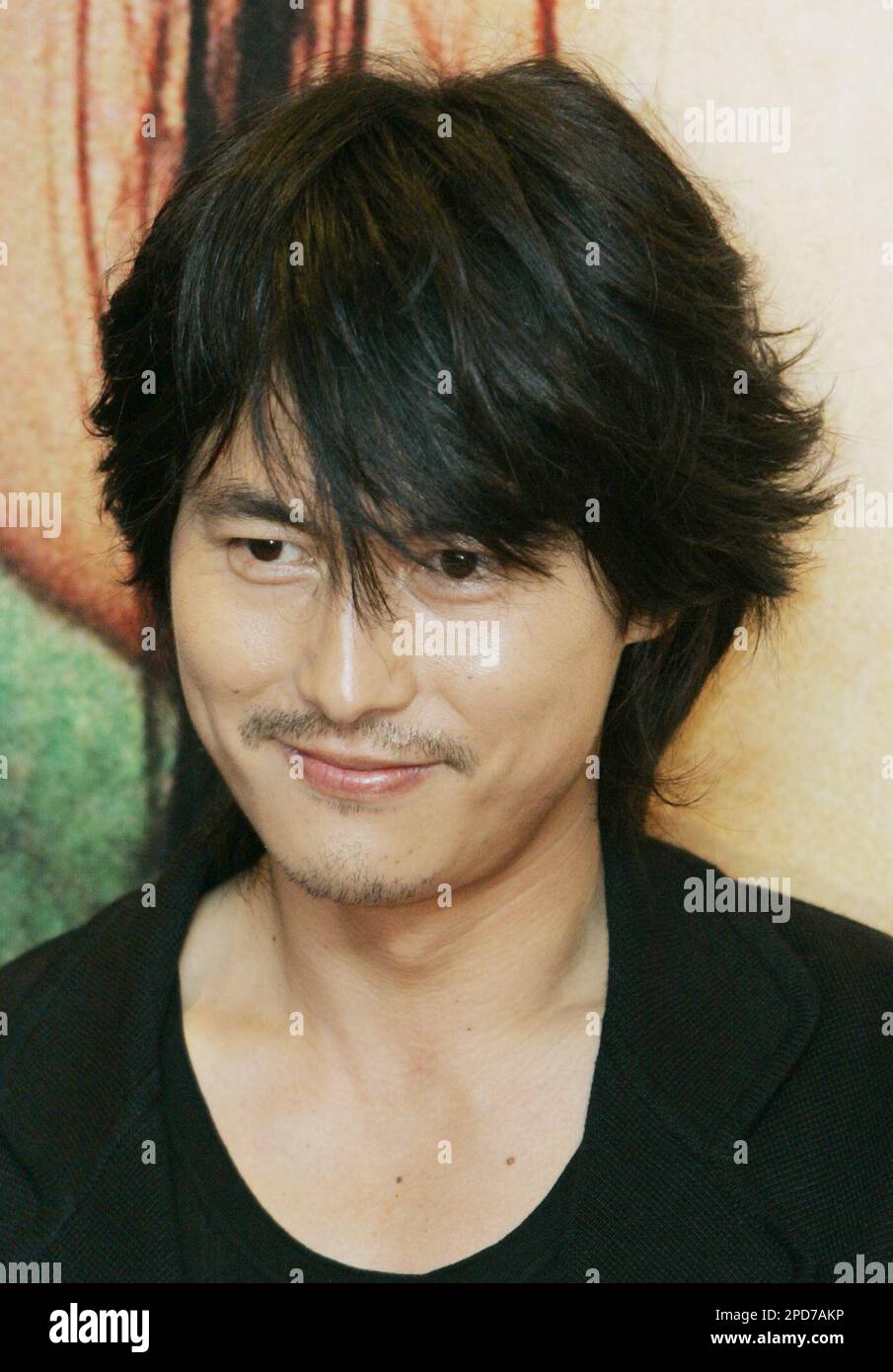 Korean actor Lee Sung-jae poses during the premiere of his latest film ...