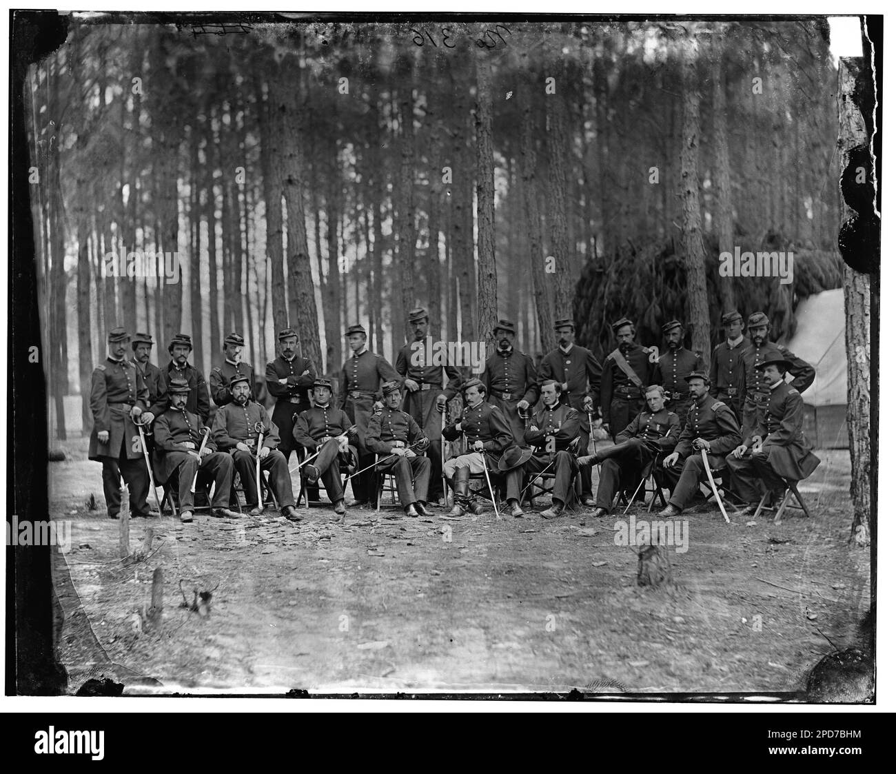 Petersburg, Virginia. Officers of 114th Pennsylvania Infantry. Civil ...