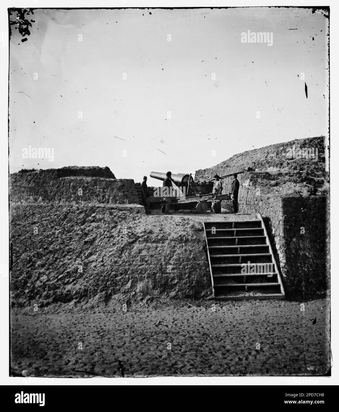 Charleston, South Carolina (vicinity). Interior of Fort Putnam on ...
