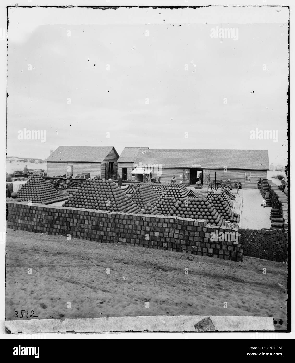 Charleston, South Carolina (vicinity). Ordnance depot on Morris Island ...