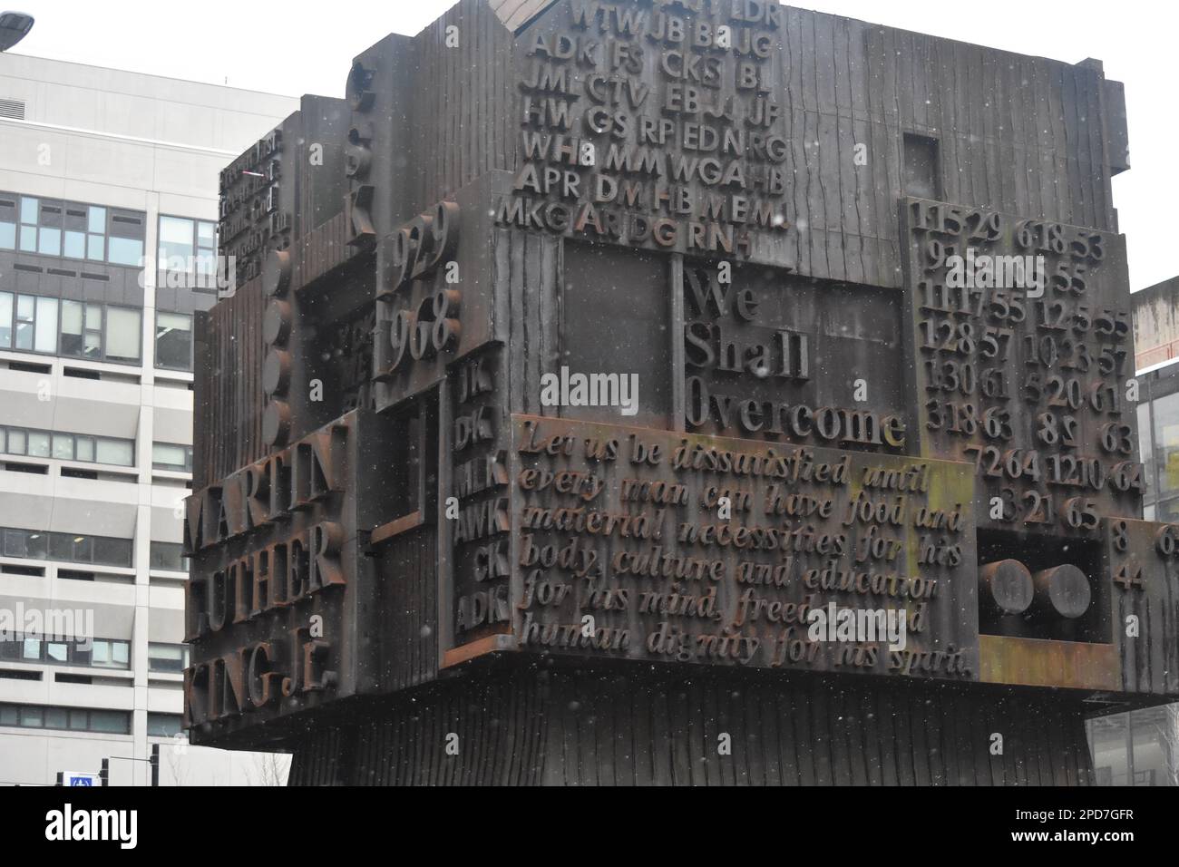 Manhattan, United States. 14th Mar, 2023. MLK memorial sculpture ...