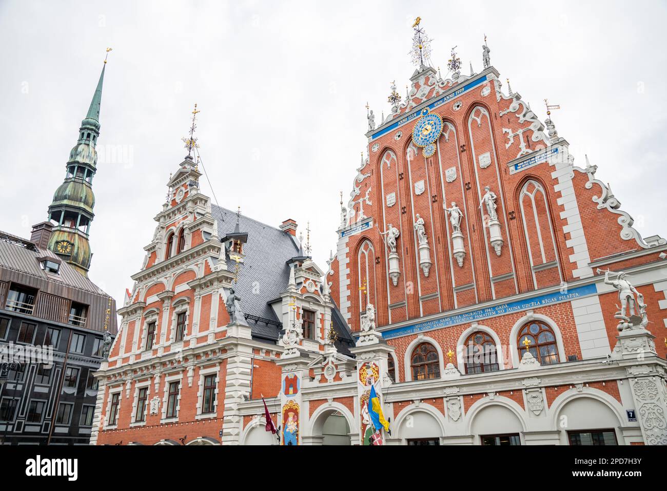 The architecture of buildings in Riga, Latvia Stock Photo - Alamy