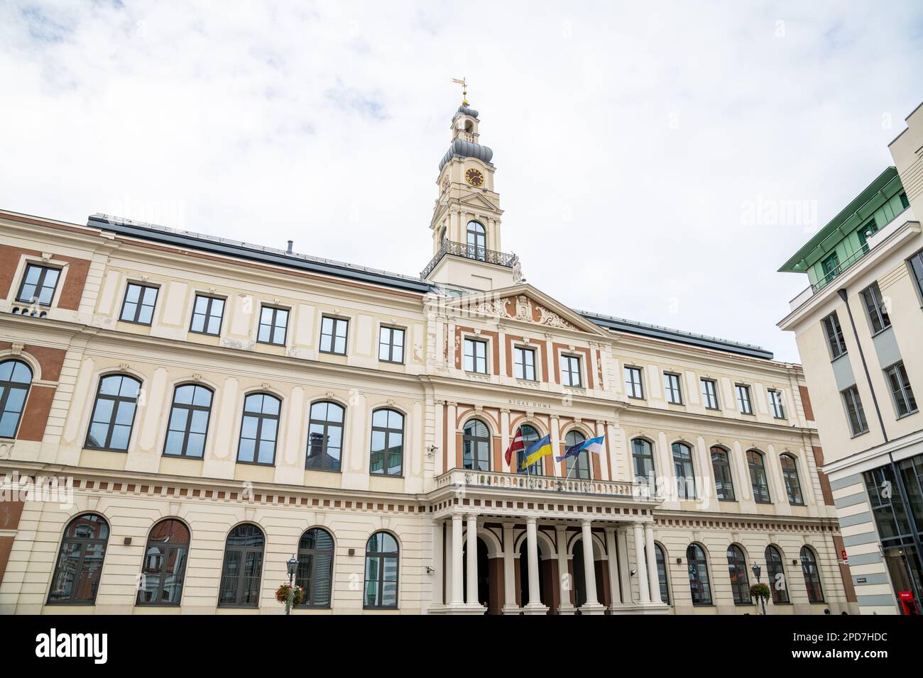 The architecture of buildings in Riga, Latvia Stock Photo - Alamy