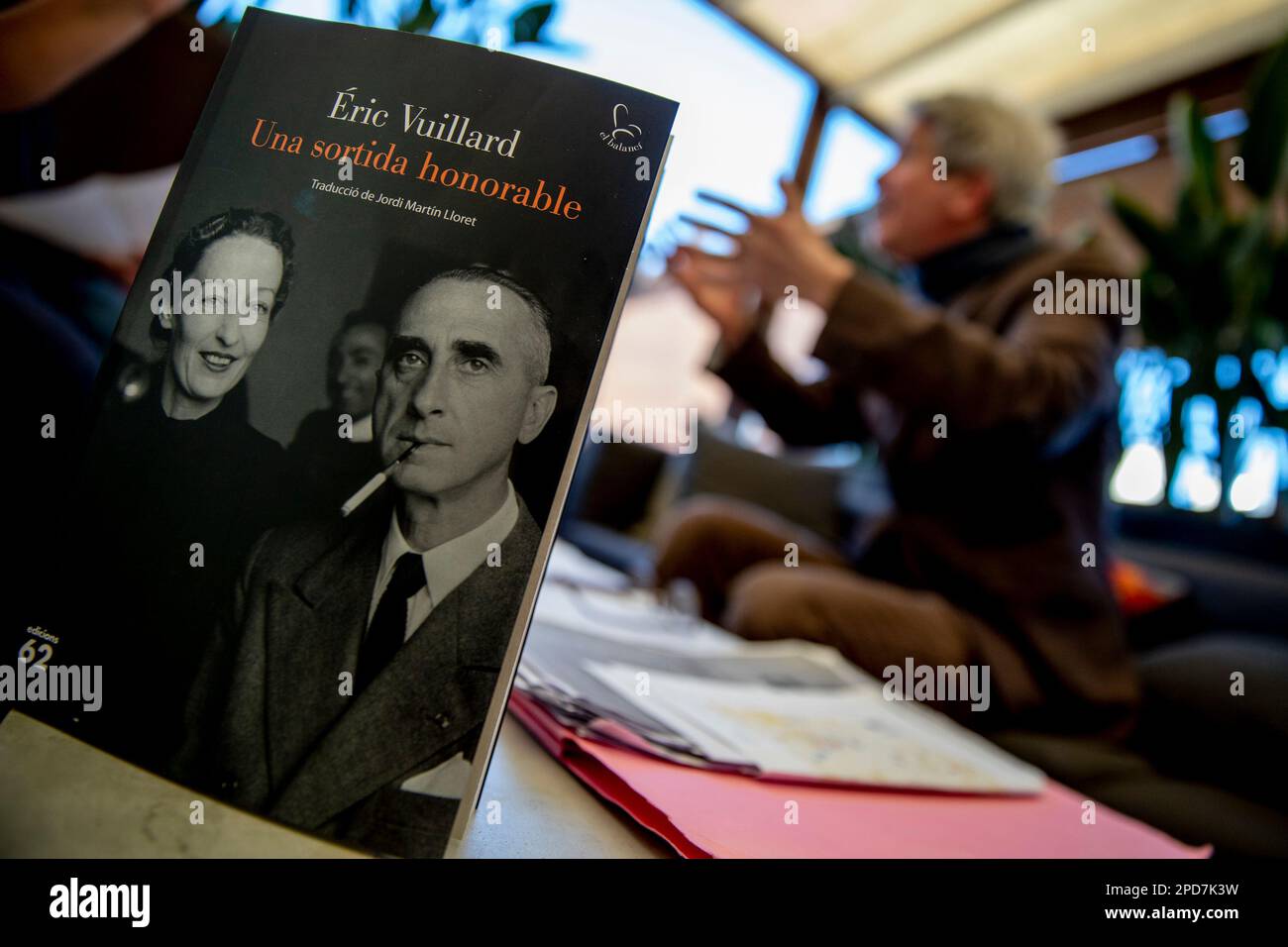 Barcelona, Spain. 10th Mar, 2023. The French writer and film director Eric Vuillard is ...