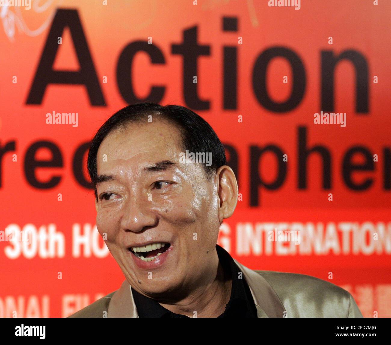 Hong Kong action director Yuen Wo-ping smiles after he was honored on a ...
