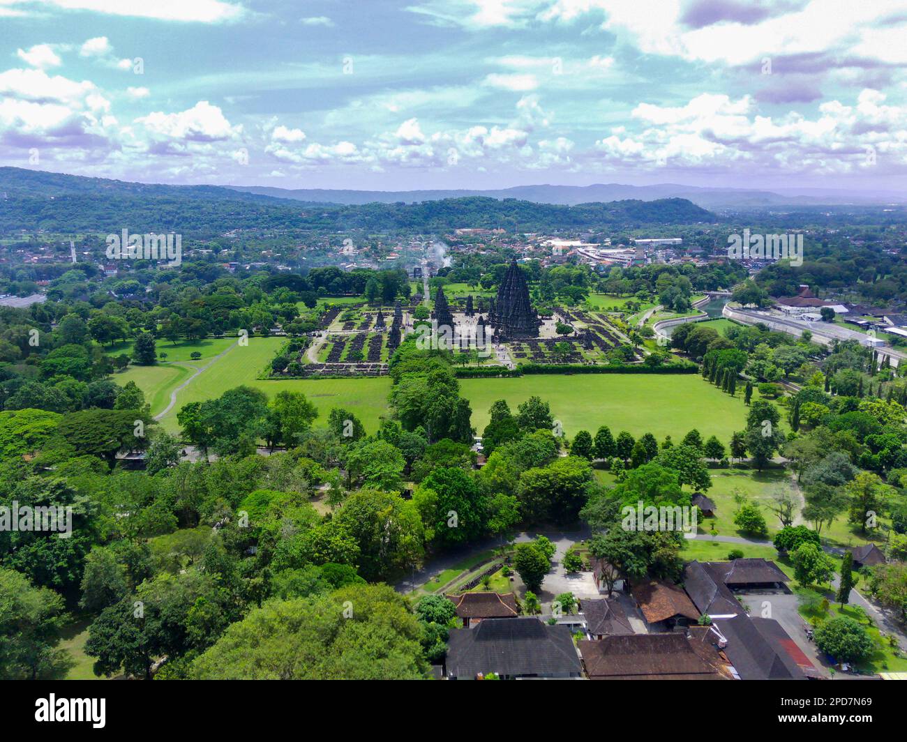 January 15, 2023, Central Java. Indonesia. Aerial Shot of Candi ...