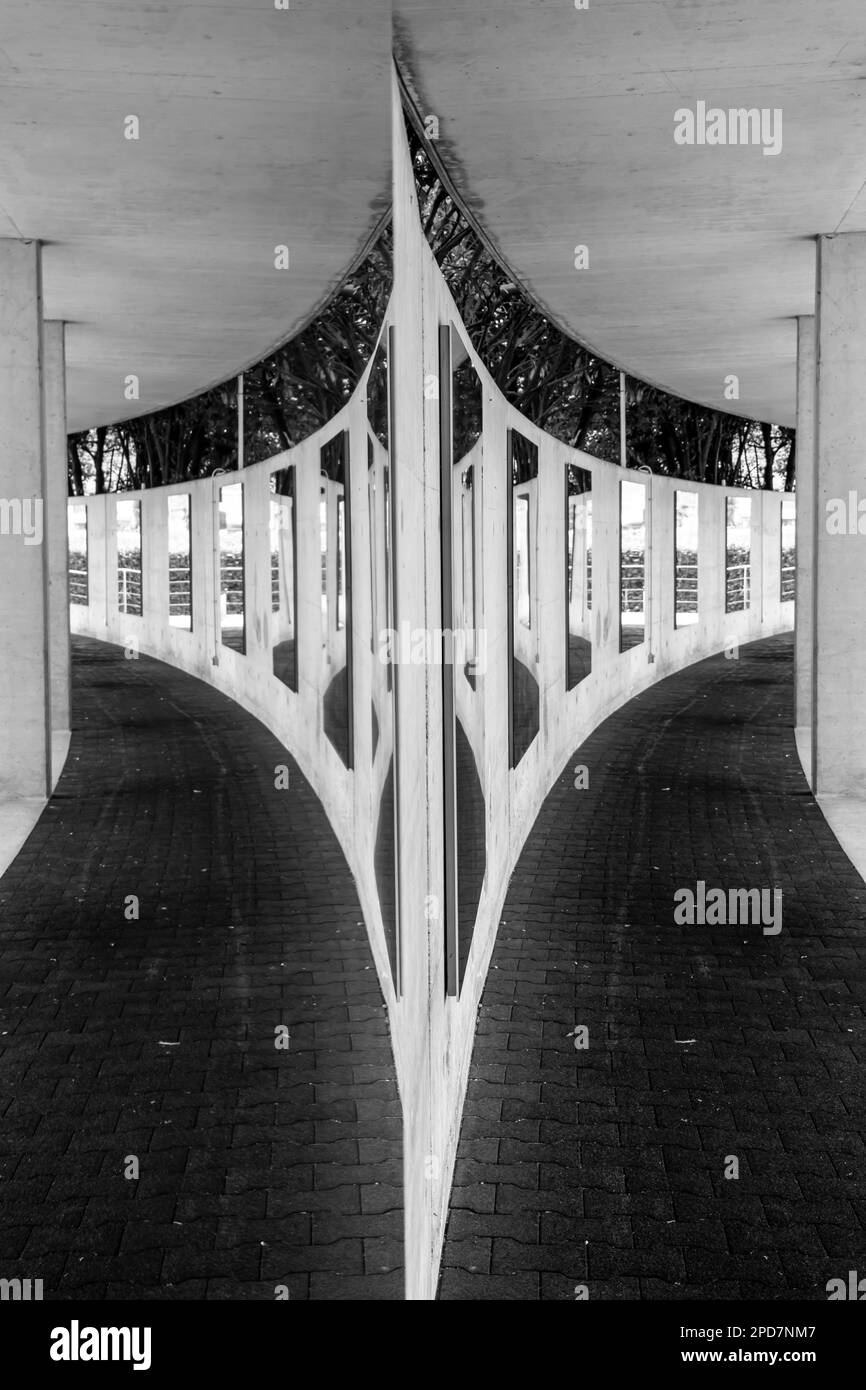 Double Corridor and Mirror Image in Switzerland Stock Photo - Alamy