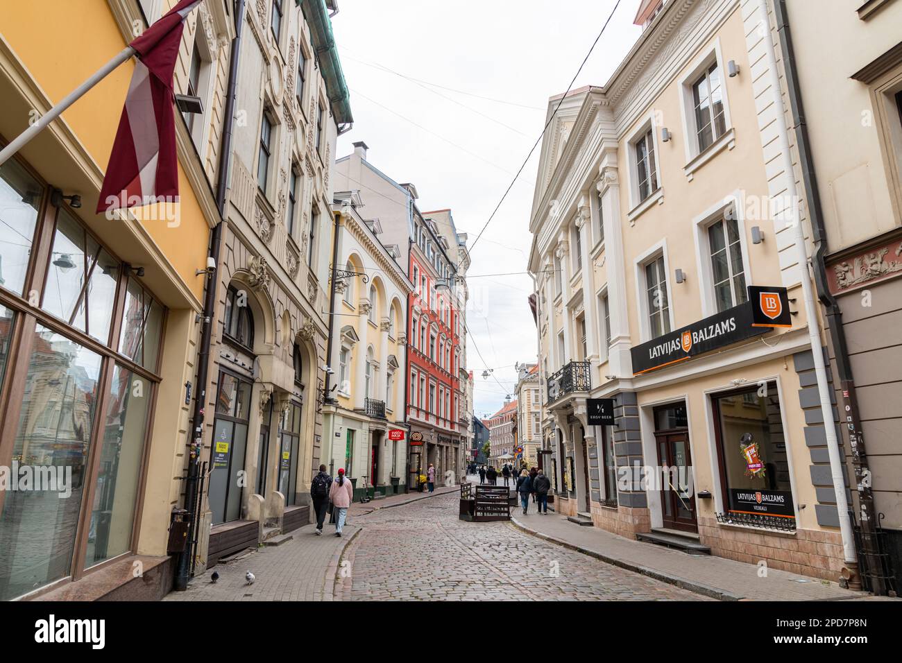 The architecture of buildings in Riga, Latvia Stock Photo - Alamy