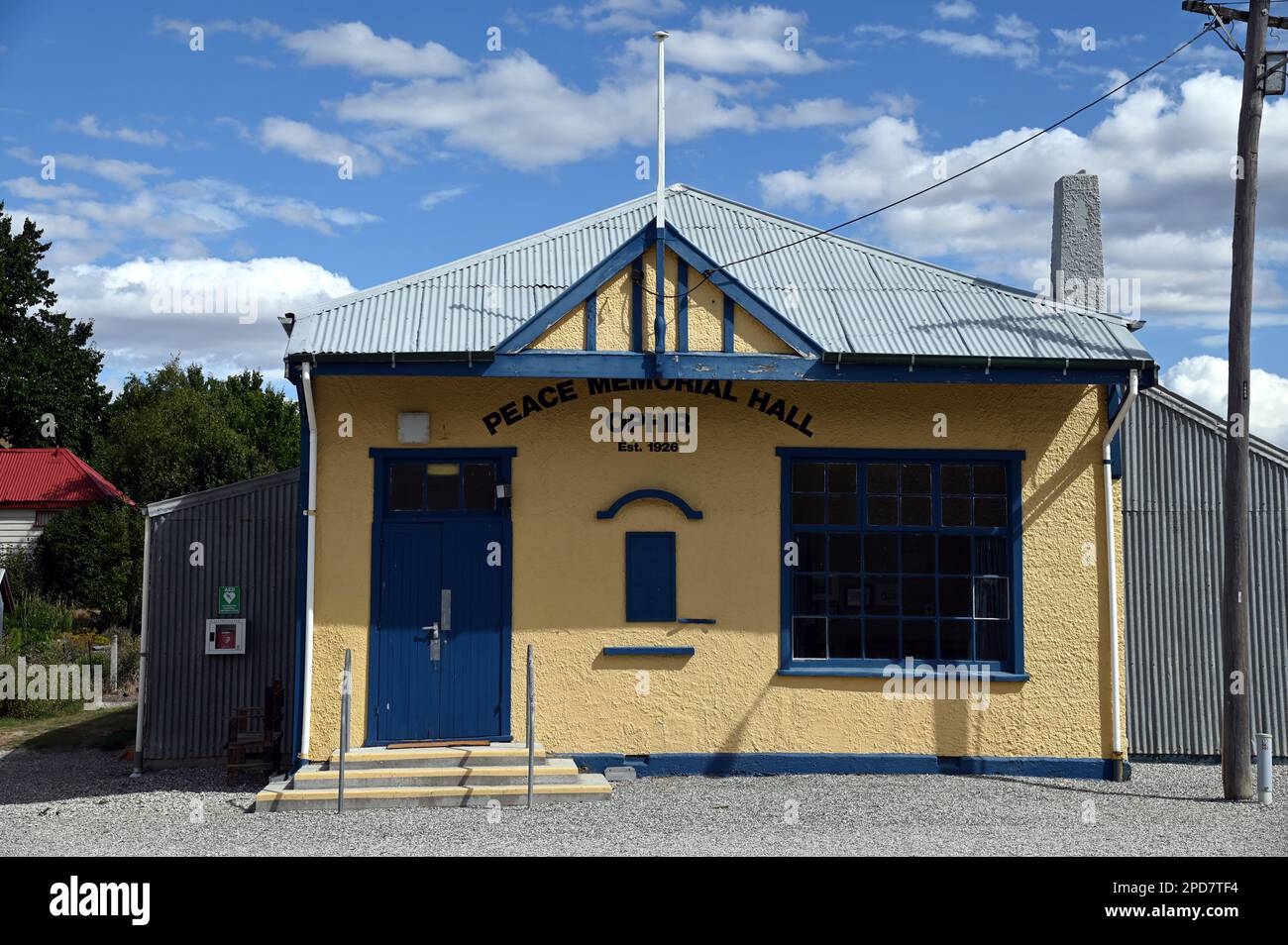 Ophir Peace Memorial Hall, built 1926, by John McKnight, a local ...