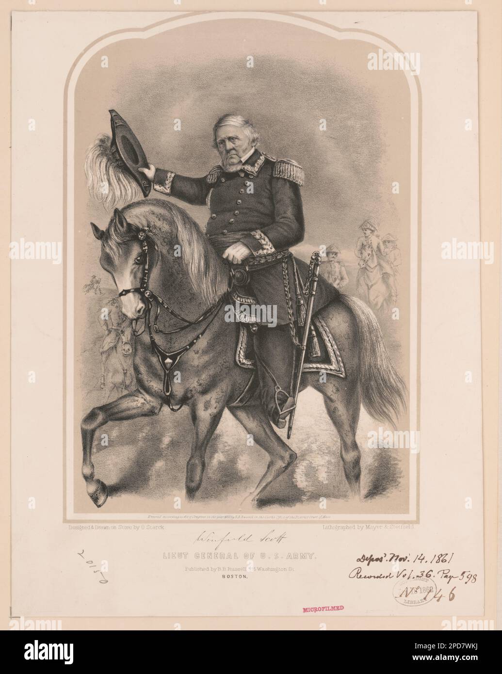 Winfield Scott, Lieut. General of U.S. Army / designed & drawn on stone ...