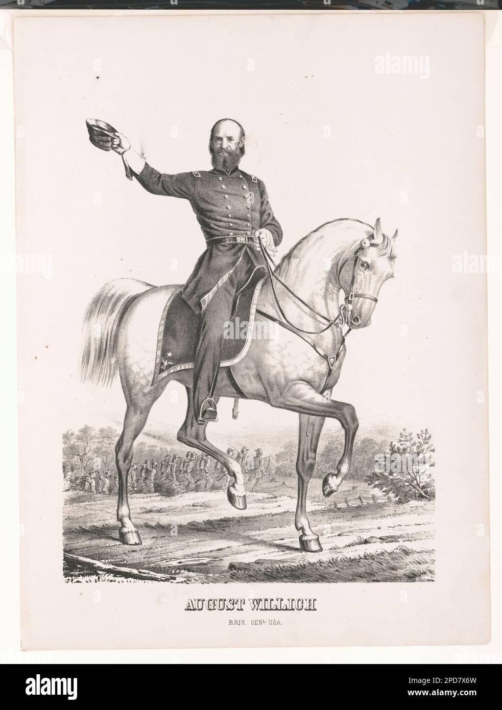 August Willich Brigadier Genl. U.S.A.. Popular graphic art print filing ...