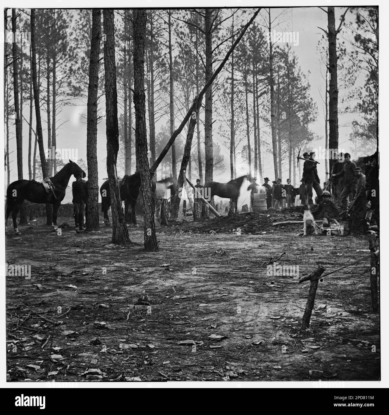 Cavalry detail at General Adelbert Ames headquarters. Civil war ...