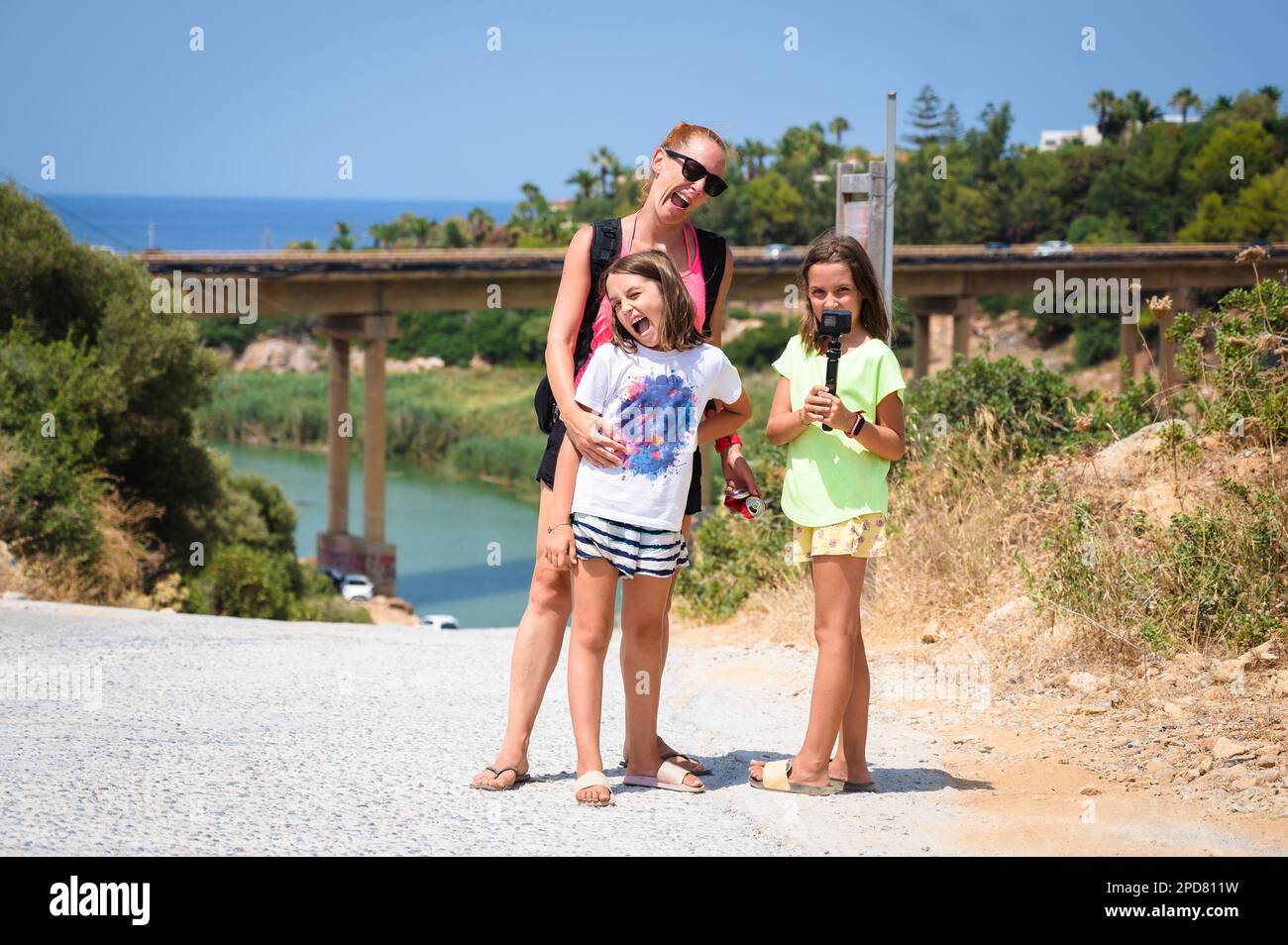 Family sunbathing crete hi-res stock photography and images - Alamy