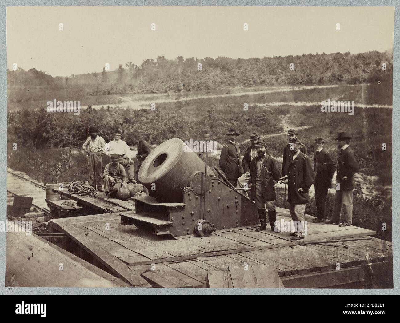 13 inch mortar "Dictator" in front of Petersburg, Virginia. Civil War ...