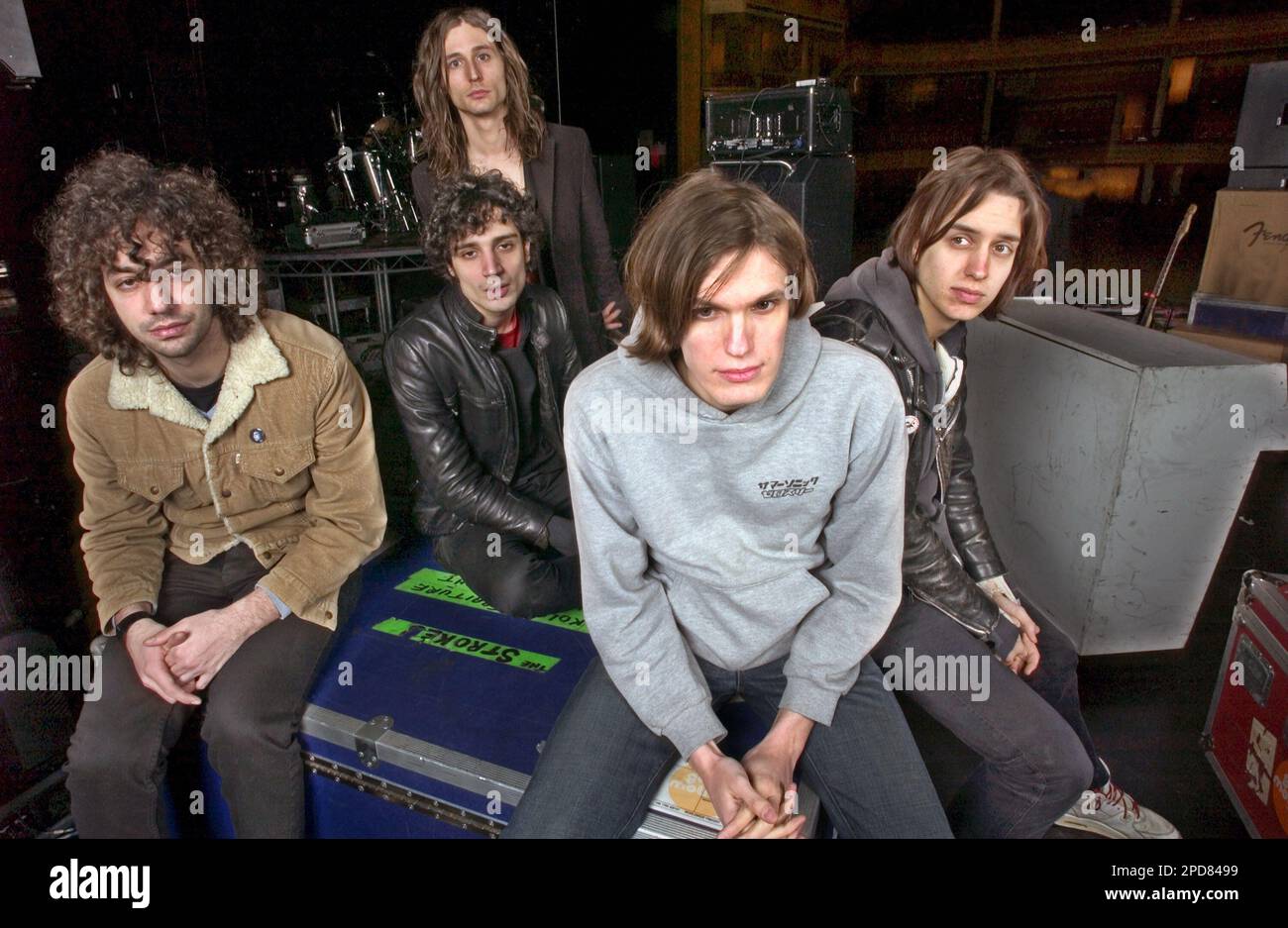 Rock group The Strokes are photographed at The Hammerstein Ballroom in ...