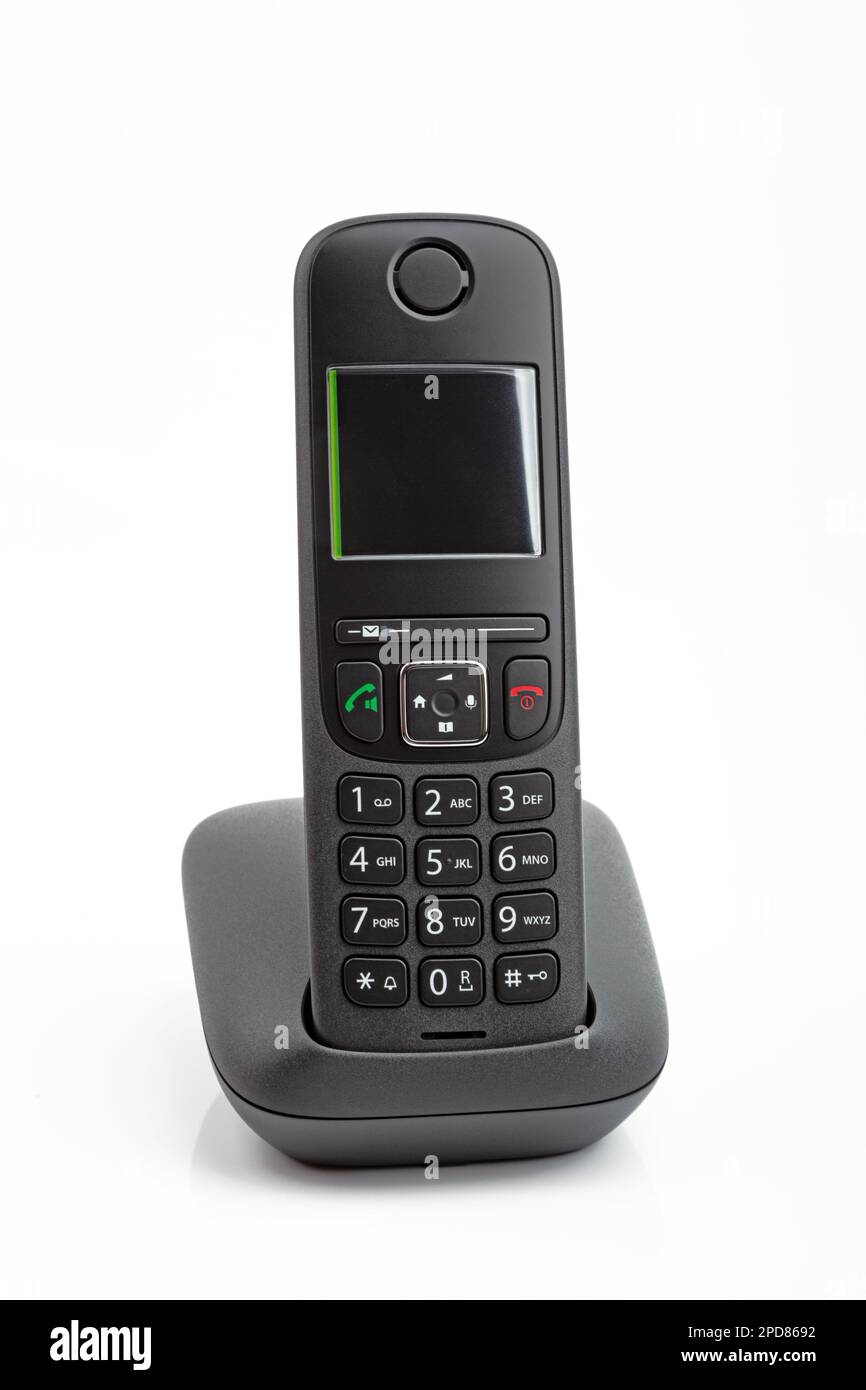 Wireless Telephone isolated on white background Stock Photo - Alamy