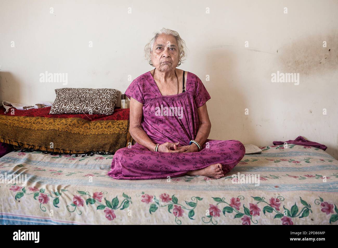 Portrait of Widow, in Ma Dham ashram for Widows of the NGO Guild for ...