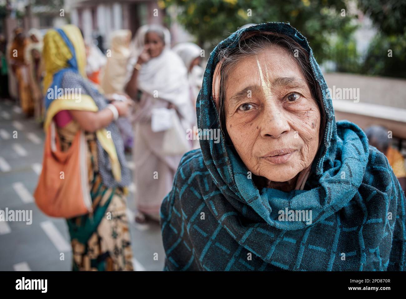 Portrait of widow, Vrindavan, Mathura district, India Stock Photo - Alamy