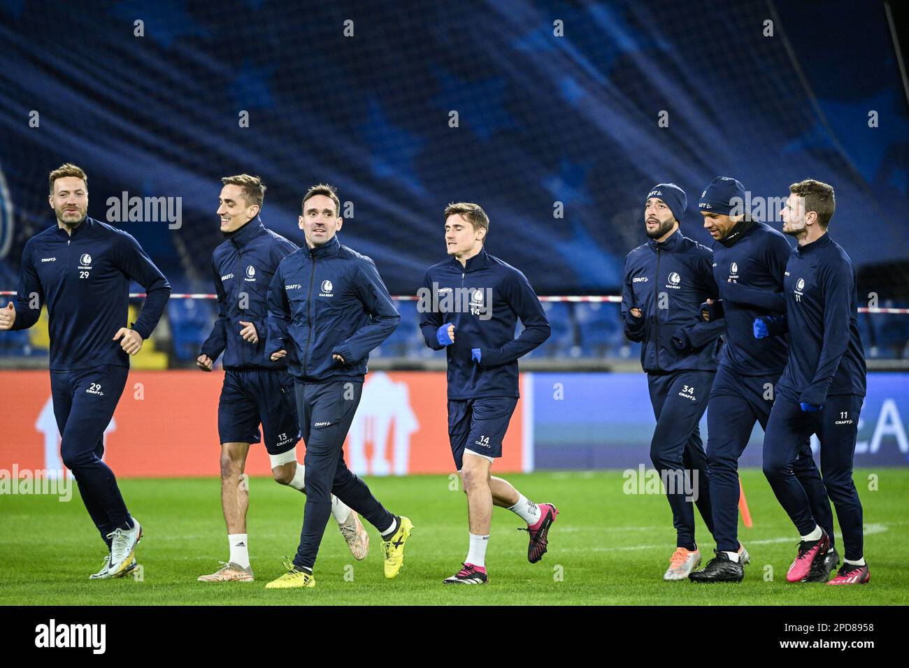 Istanbul, Turkey. 14/02/2023, Gent's Laurent Depoitre, Gent's Julien De ...