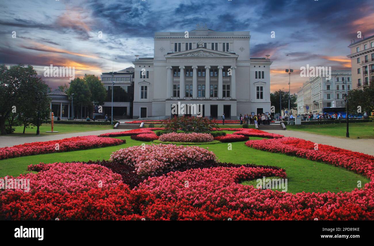 The Latvian National Opera and Ballet in Riga Stock Photo - Alamy