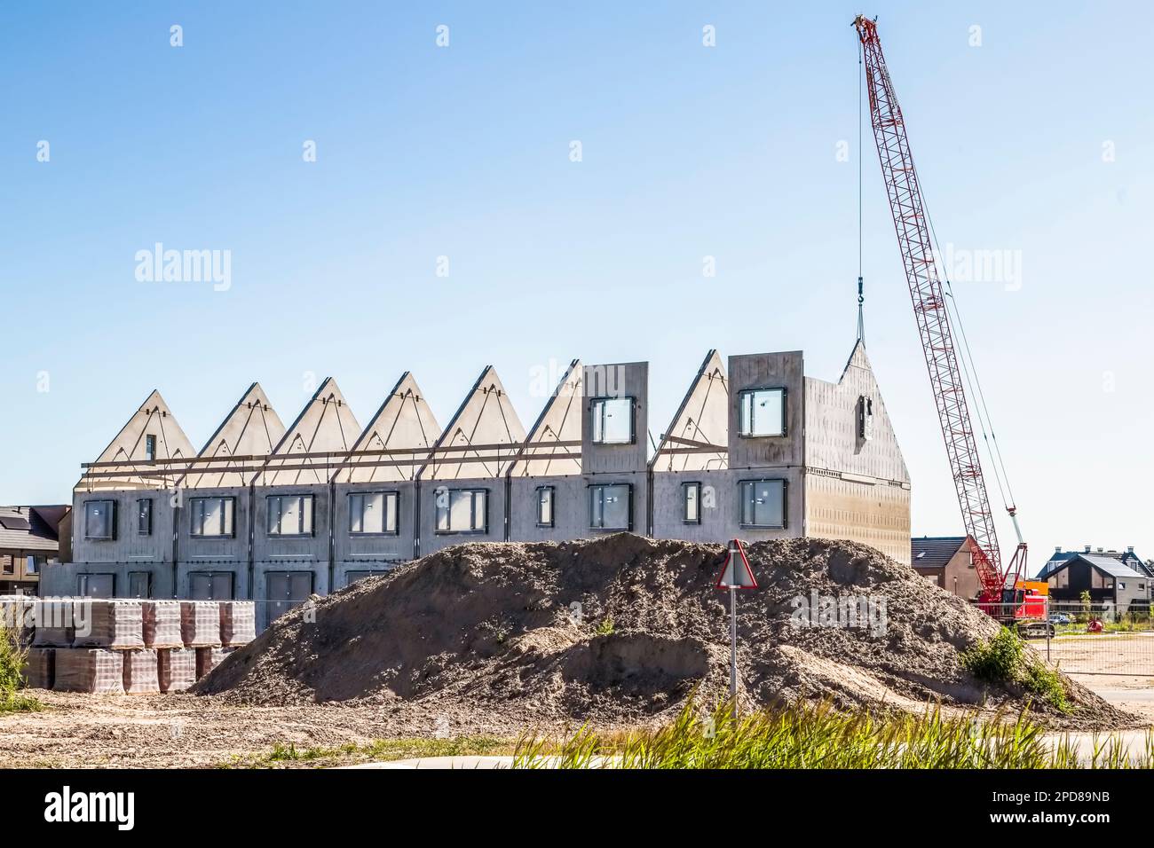 New construction area houses hi-res stock photography and images - Alamy