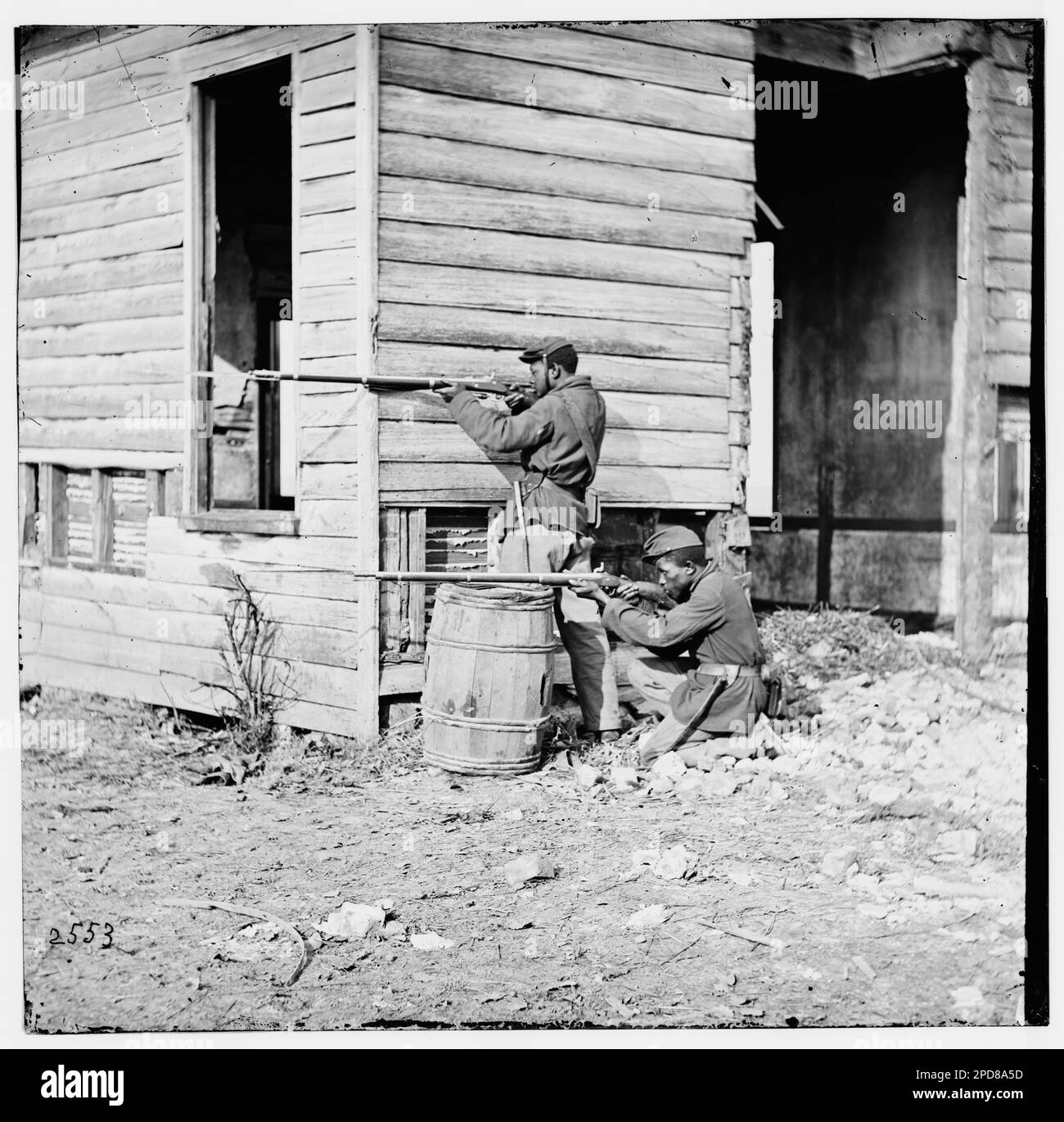 Dutch Gap, Virginia. Picket station of Colored troops near Dutch Gap ...