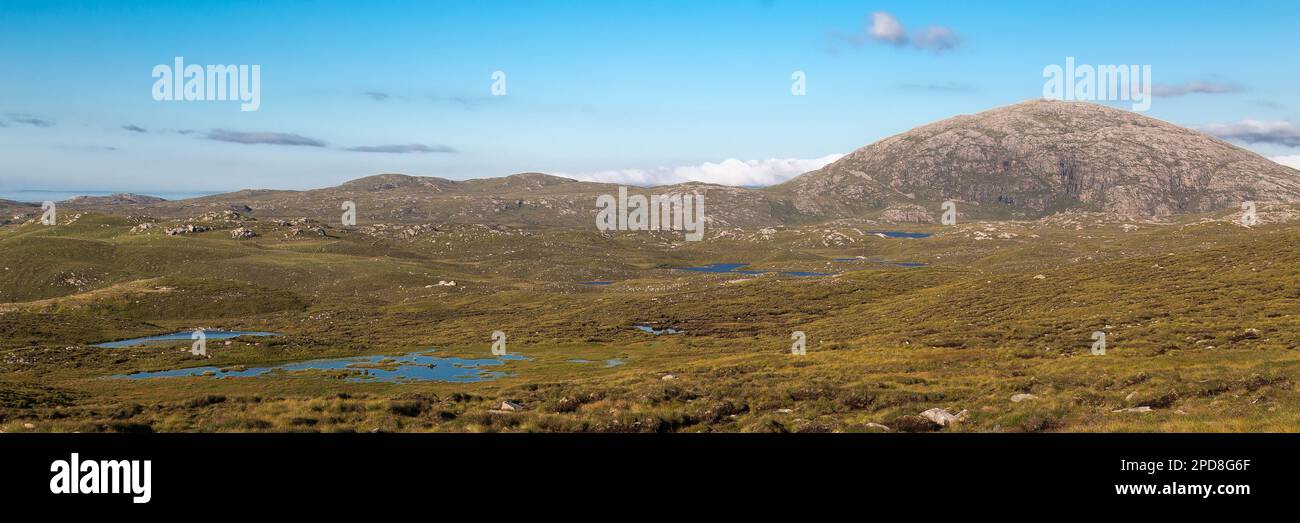 Bog, Mountains and Lochs in the Highlands of the Isle of Lewis ...