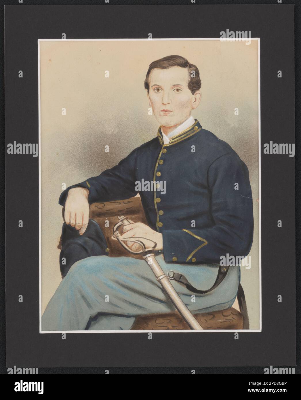 Private Augustus Kolb of Co. L, 4th Massachusetts Cavalry Regiment, in ...