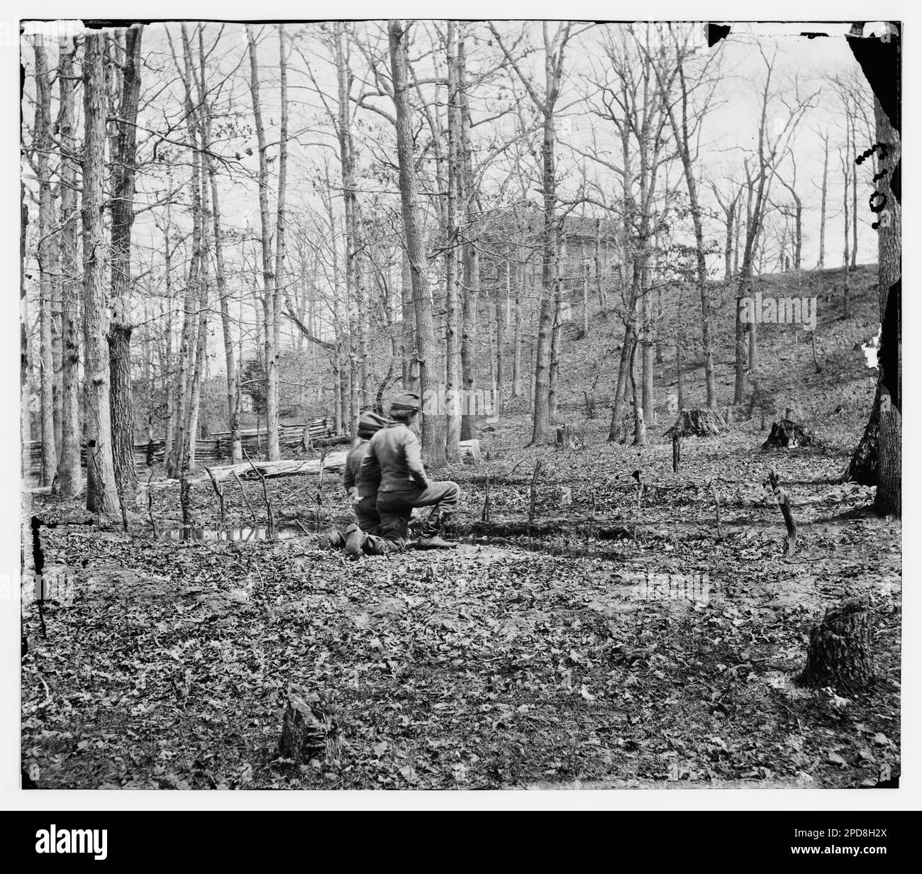 Bull Run, Virginia (vicinity). Sudley church through the trees. Civil ...