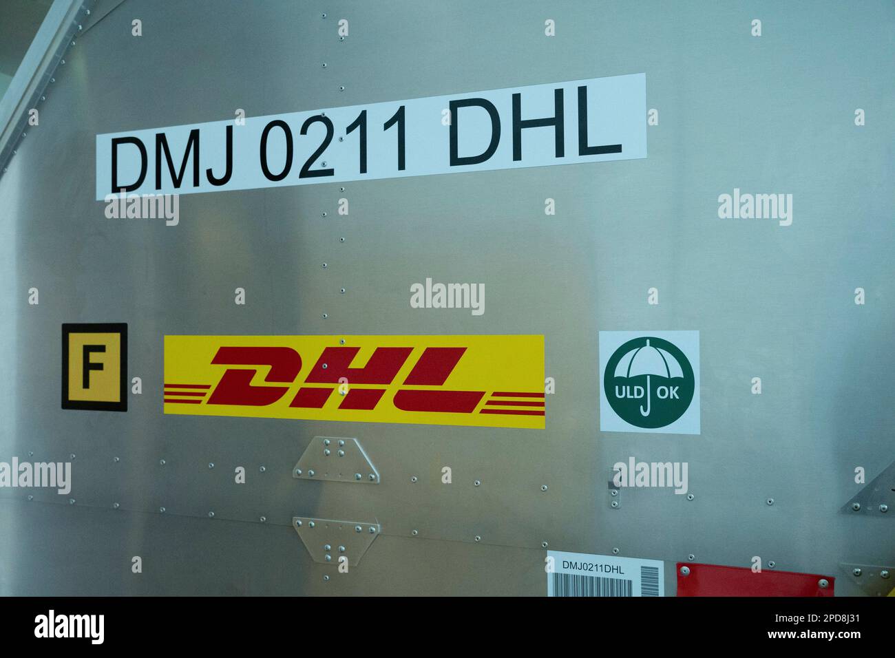 DHL container, aircraft container, air freight, airmail, feature ...