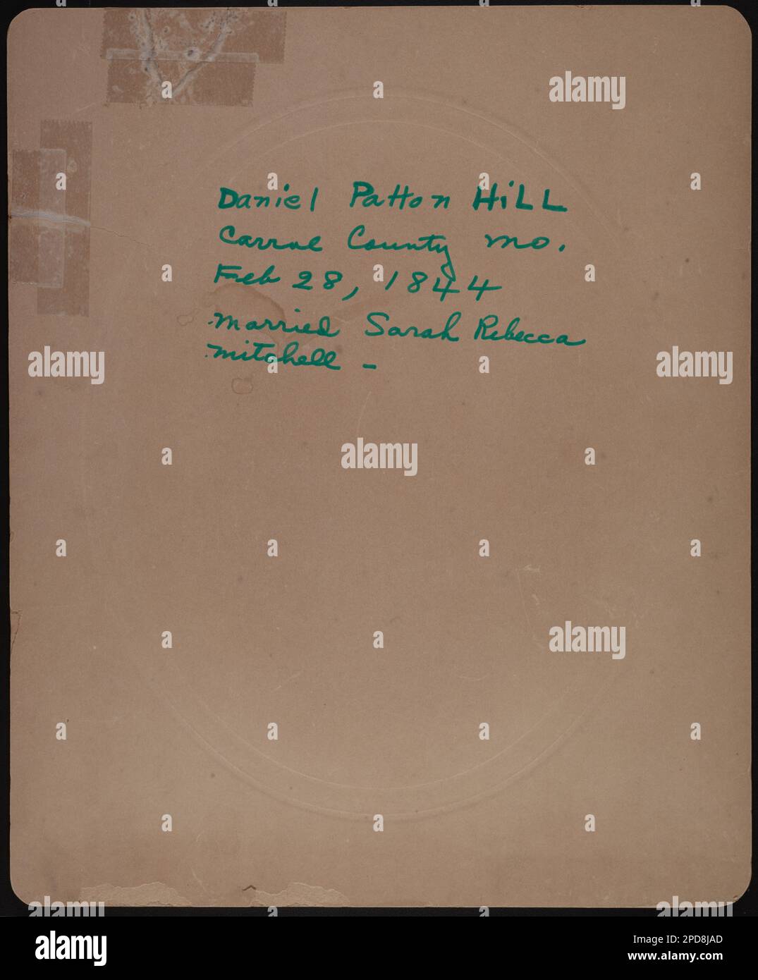 Civil War veteran Daniel Patton Hill of Co. H, 3rd Missouri Infantry ...
