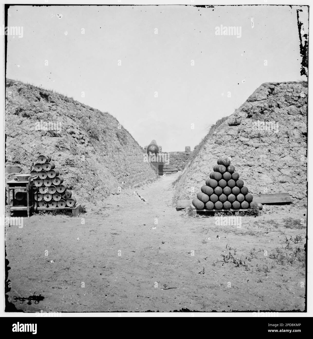Charleston, South Carolina (vicinity). Interior view of Fort Johnson ...