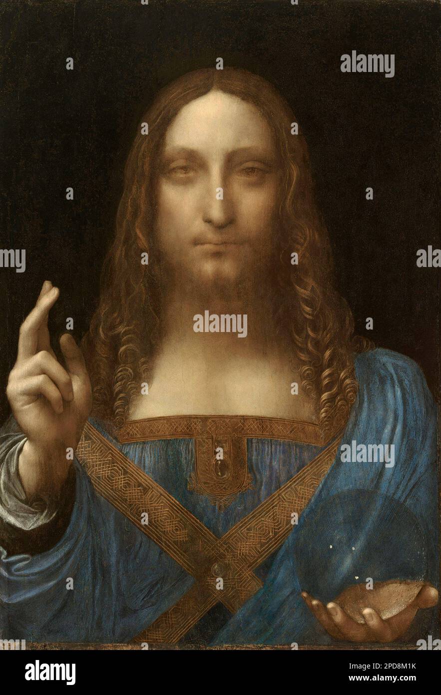 Leonardo da Vinci. The Savior of the World (Salvator Mundi Stock Photo ...