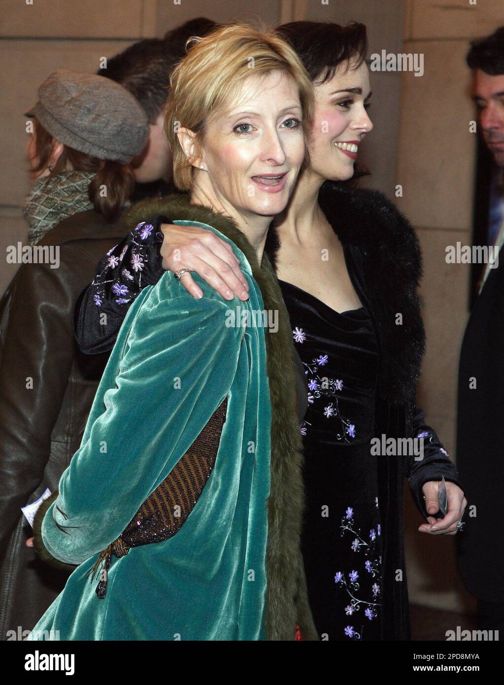 Actresses Sheila McCarthy ,left, and Cynthia Dale pose as they arrive for the premiere of the ...