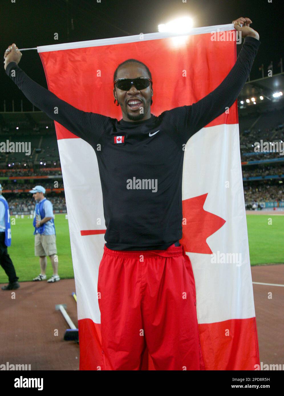 Canada's Mark Boswell reacts after winning the gold medal in the Men's ...