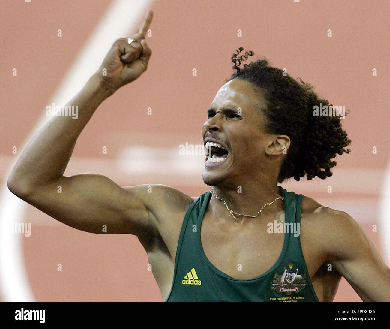 Australia's John Steffensen celebrates after winning the gold medal in ...