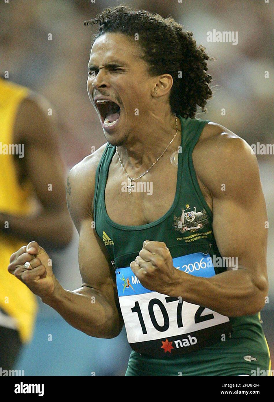 Australia's John Steffensen celebrates after winning the gold medal in ...