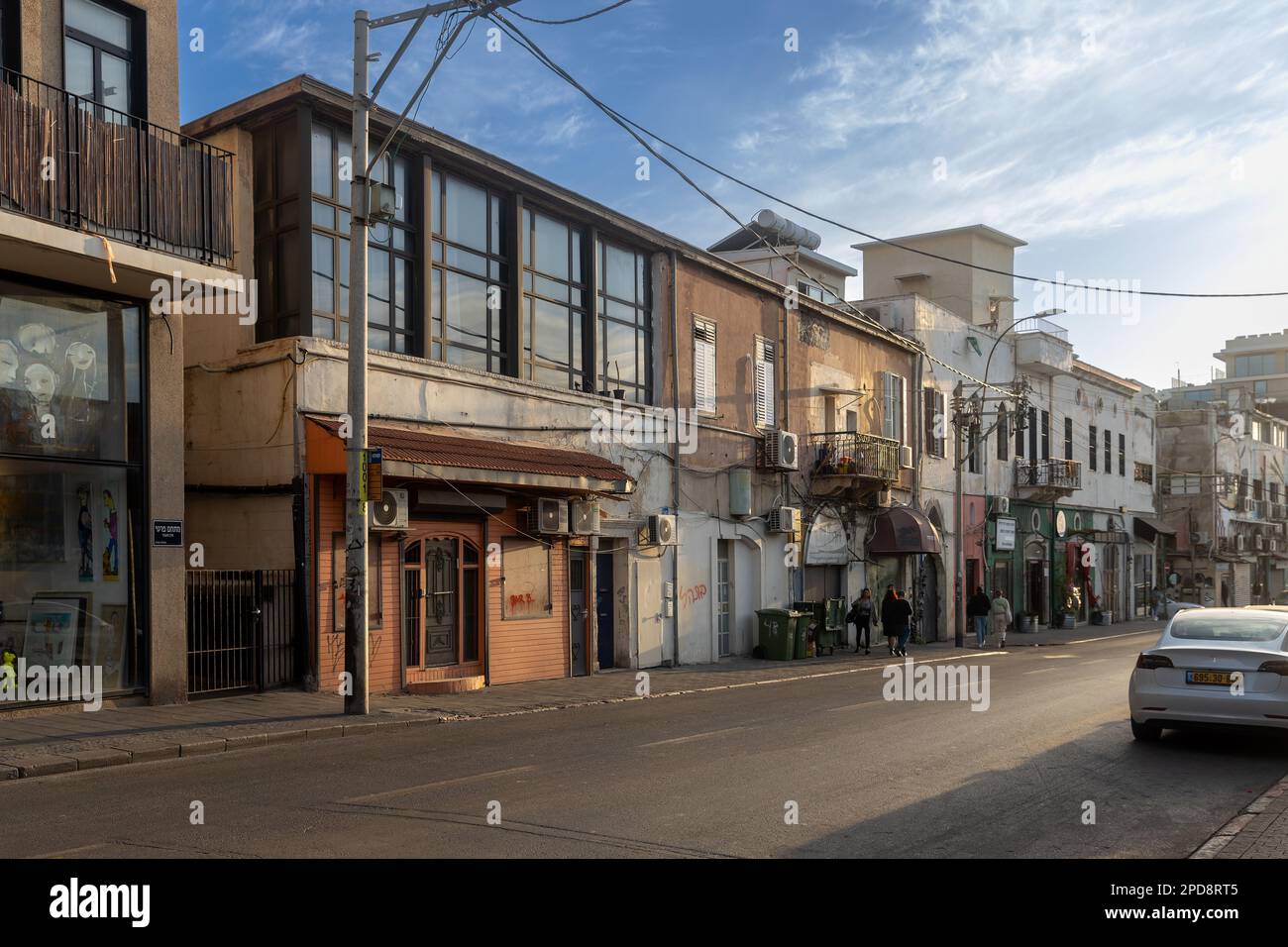 Tel Aviv Israel - 07 March 2023, The old buildings of the Florentin ...