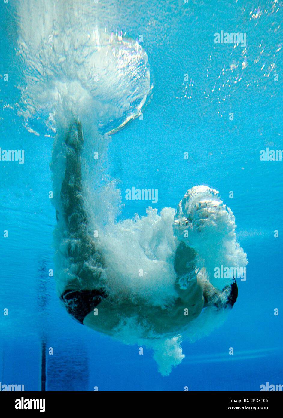 Canadian diver Alexandre Despatie is seen under water as he competes in ...