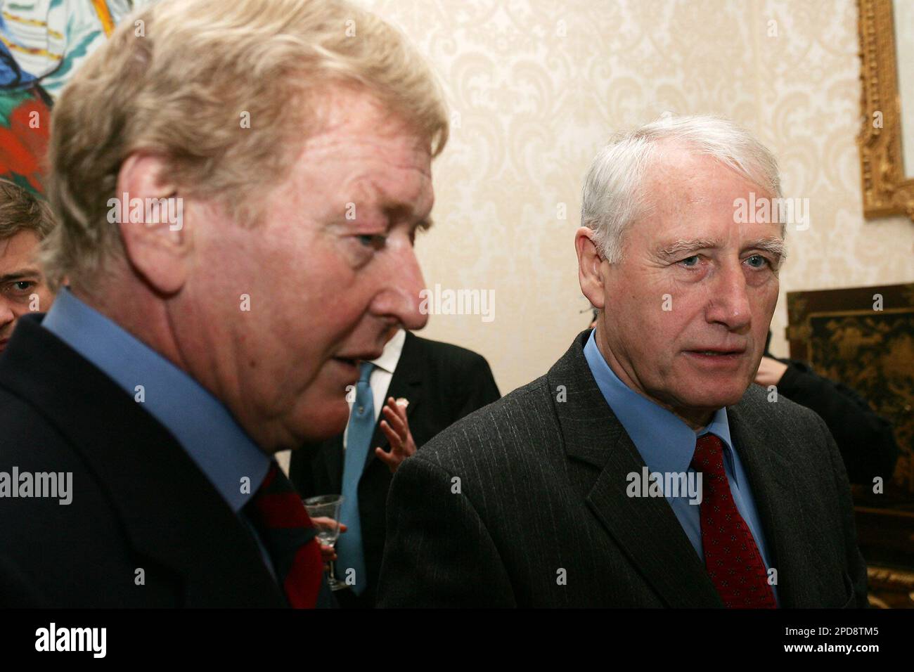 Former West Germany soccer player Horst-Dieter Schnellinger, left ...