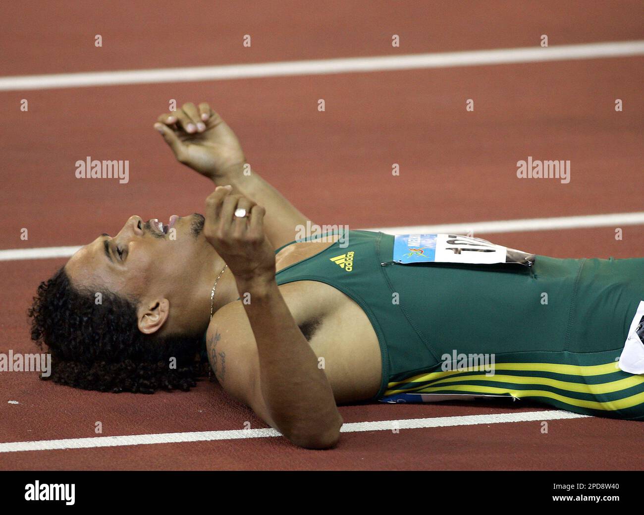 Australia's John Steffensen celebrates after winning the gold medal in ...