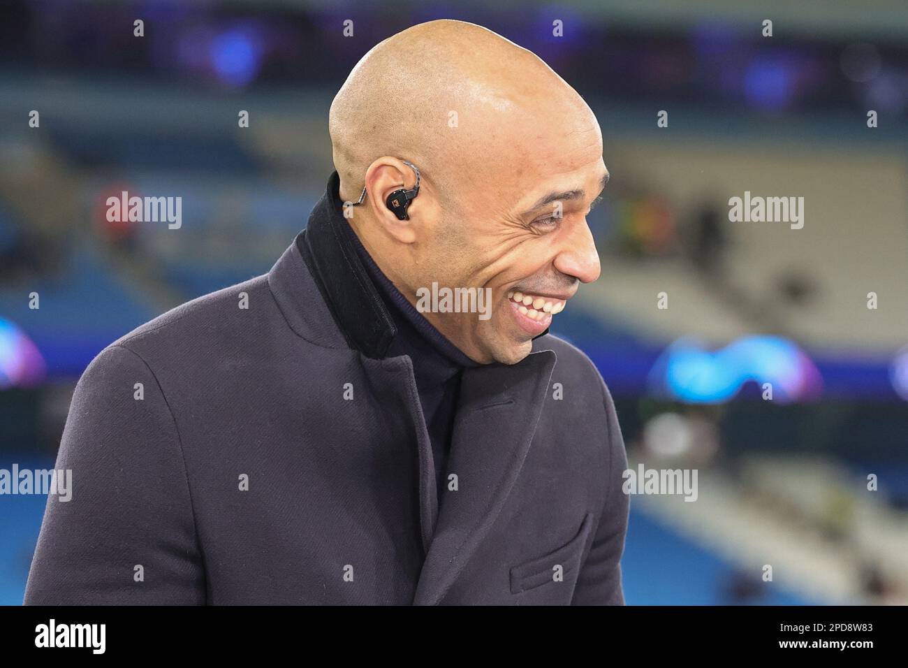 Manchester, UK. 14th Mar, 2023. Thierry Henry former Arsenal player now ...