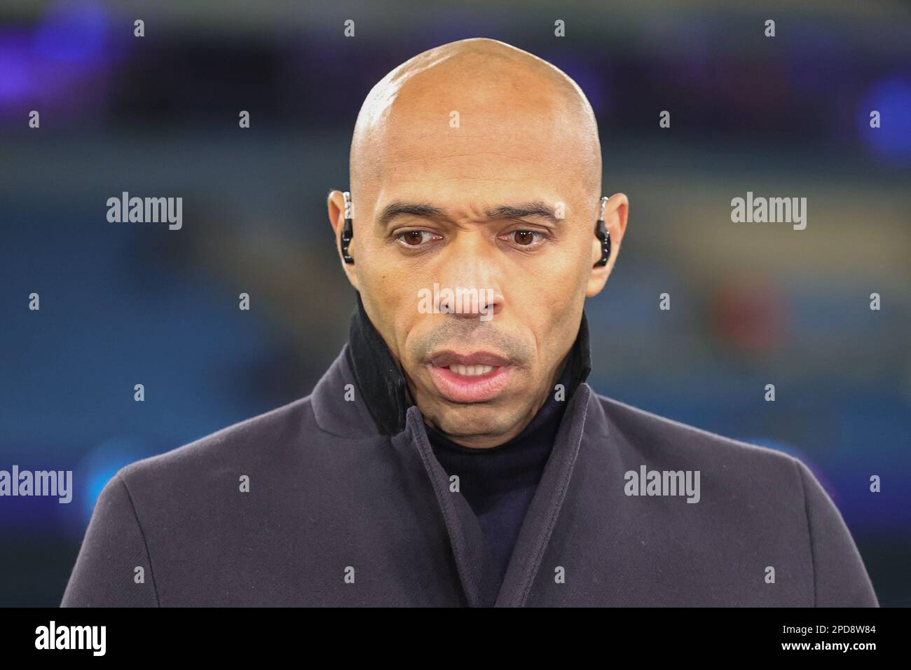 Manchester, UK. 14th Mar, 2023. Thierry Henry former Arsenal player now ...