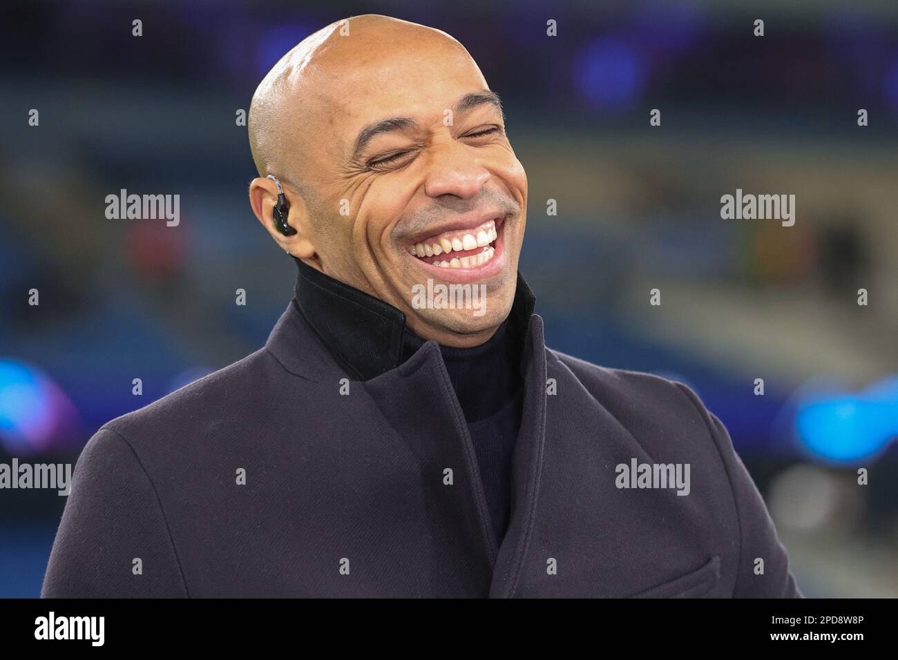 Manchester, UK. 14th Mar, 2023. Thierry Henry former Arsenal player now ...