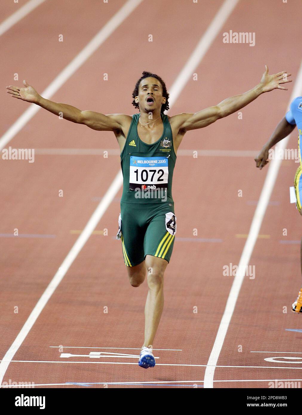 Australia's John Steffensen celebrates as he wins the gold medal in the ...