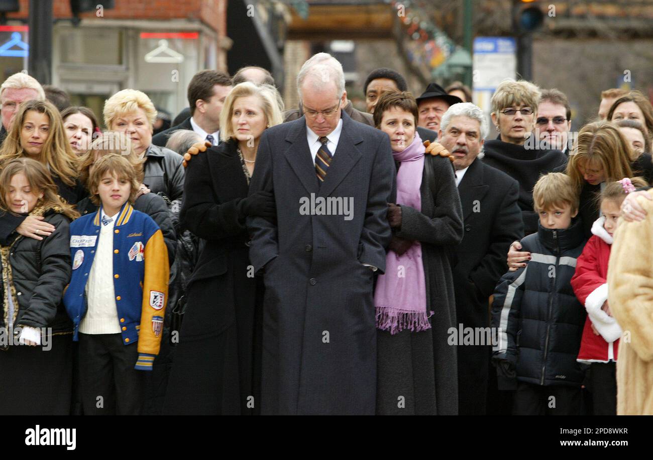 Joey Meyer, center, son of former DePaul basketball coach Ray Meyer ...