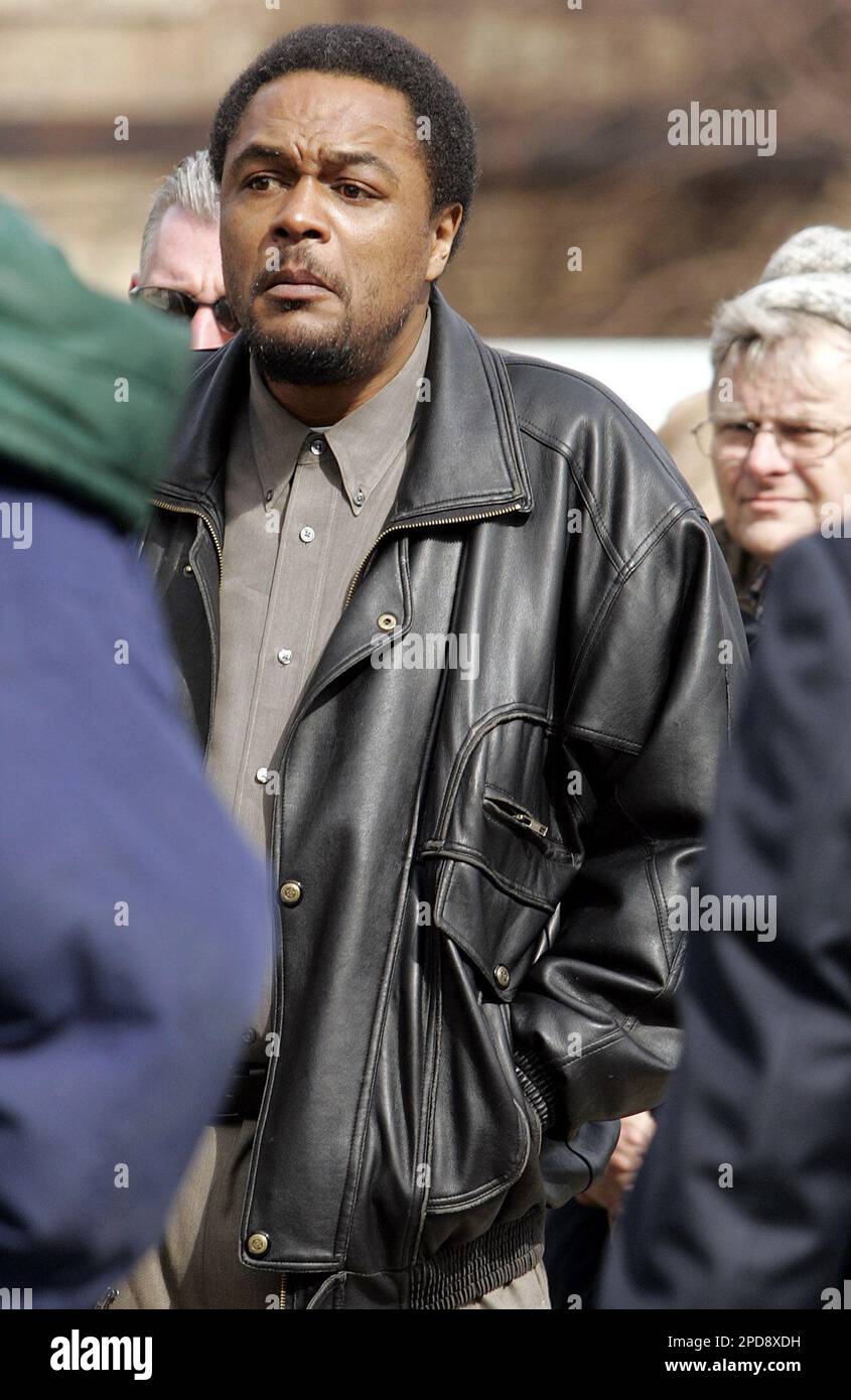 Former DePaul basketball player Bernard Randolph waits to attend the ...