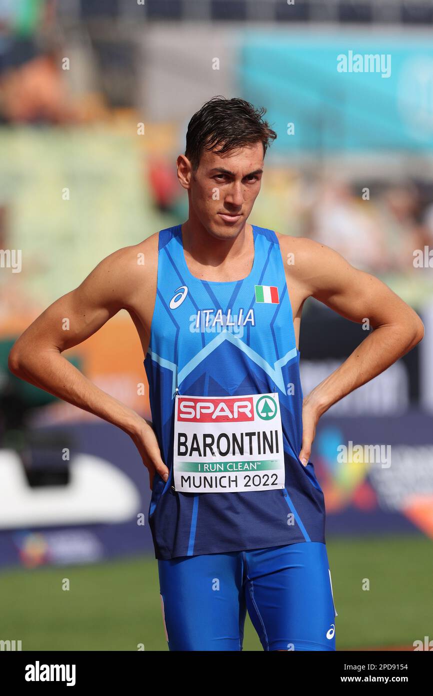Simone BARONTINI at the start of the 800m at the European Athletics ...