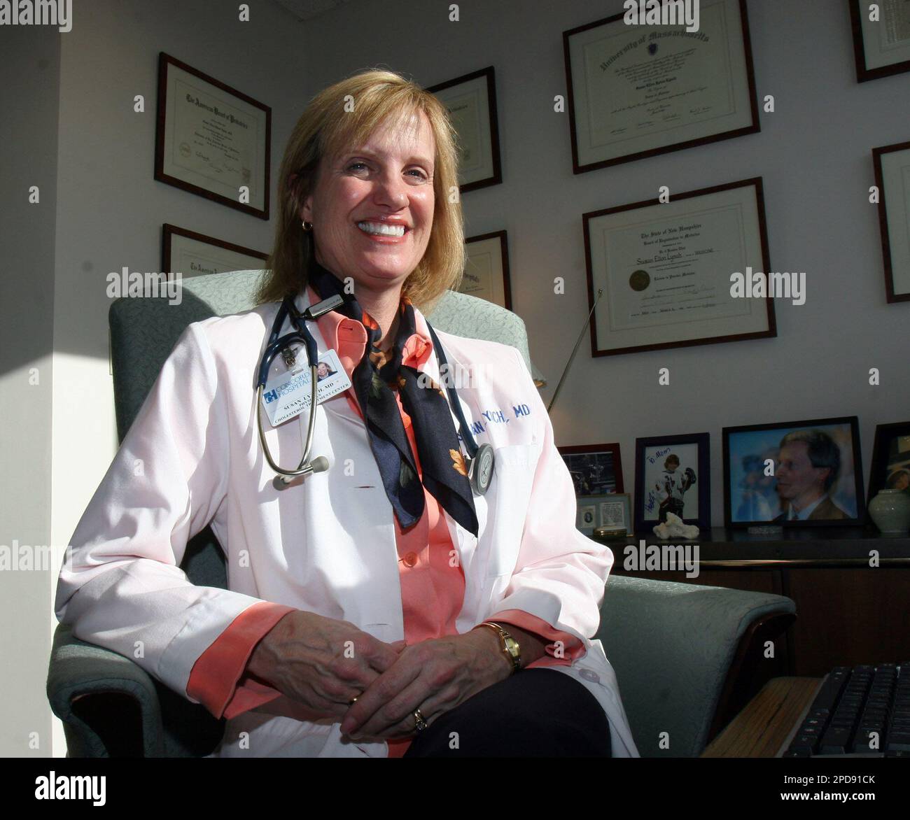Dr. Susan Lynch poses in her office in Concord, NH., Wednesday, March 8 ...